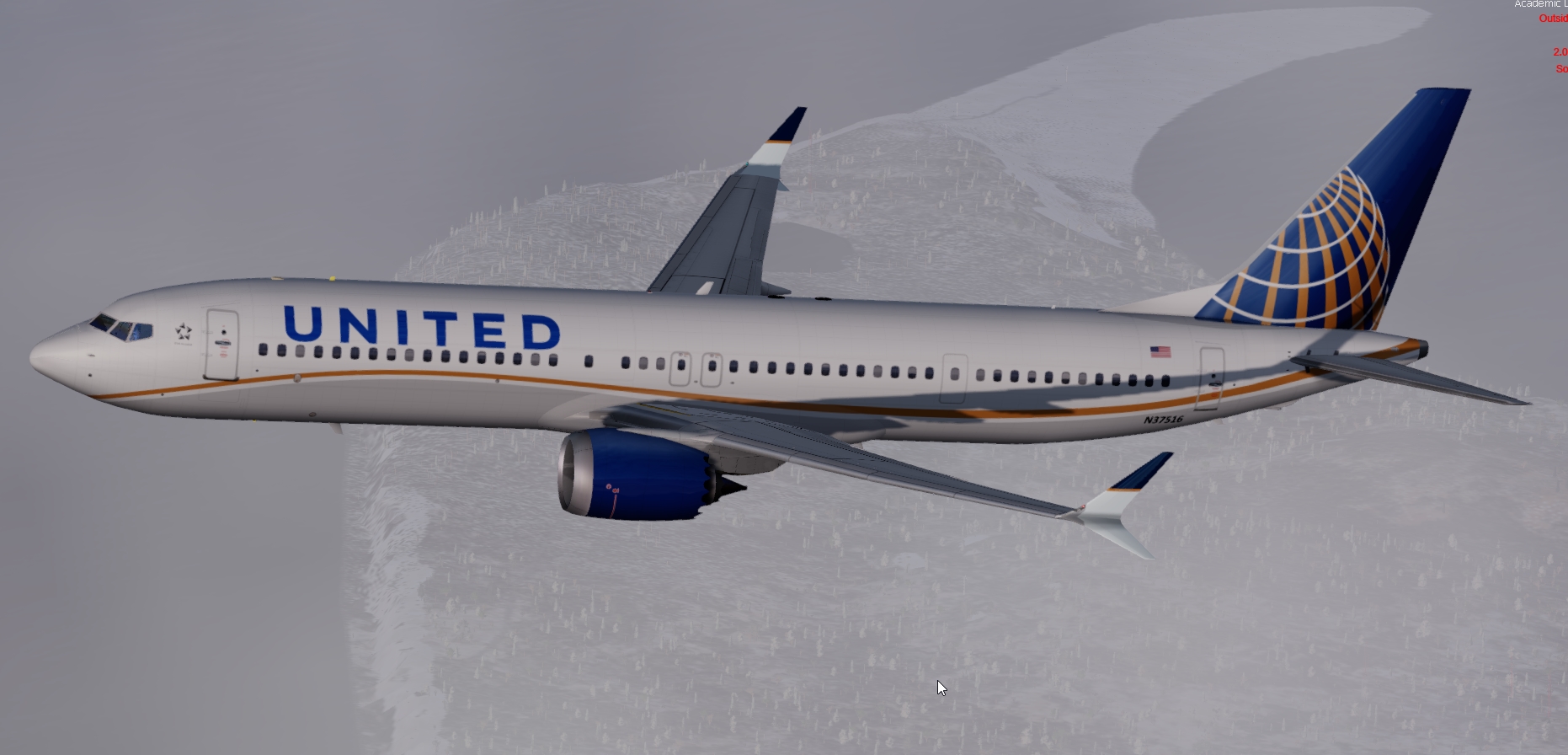 More images for FSX%2FP3D+Boeing+737-Max+9+United+Airlines+package+v2