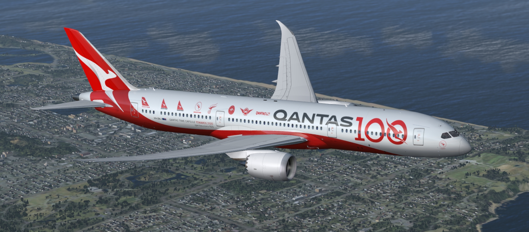 More images for FSX%2FP3D+Boeing+787-9+Qantas+100th+Anniversary+Livery ...