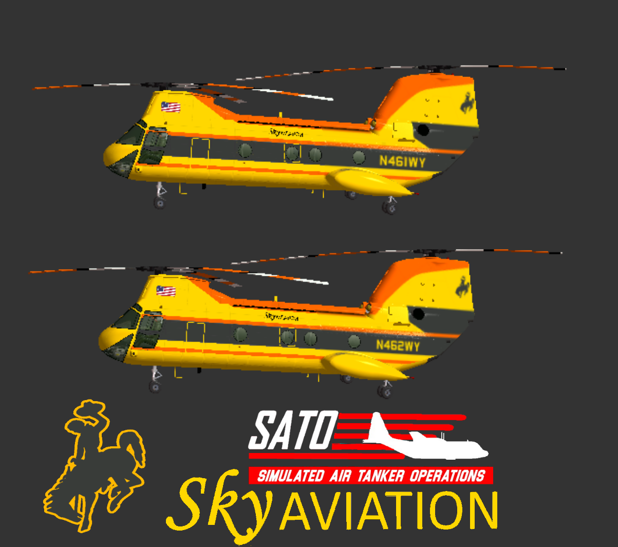 More images for FSX%2FP3D+Virtavia+CH-46+Sky+Aviation+Texture+Pack