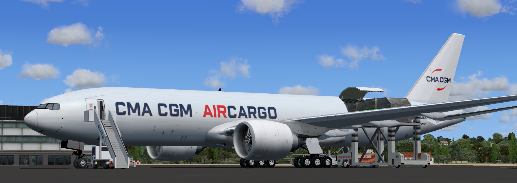 More images for FSX%2FP3D++Boeing+777F+CMA+CGM+Cargo+package++